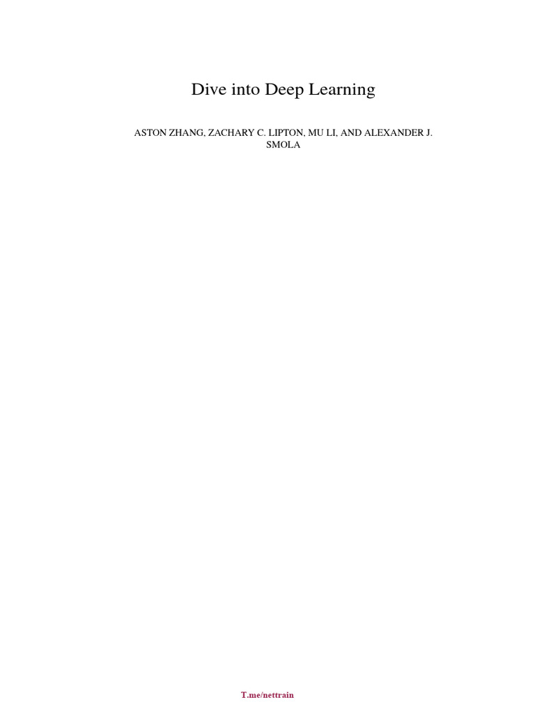 Dive Into Deep Learning - Varios | PDF | Artificial Neural Network | Applied Mathematics