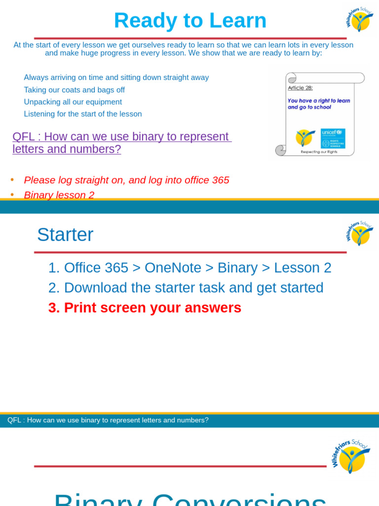 Lesson 1 - Binary Conversions | PDF | Byte | Bit Lesson 1 - Binary Conversions | PDF | Byte | Bit