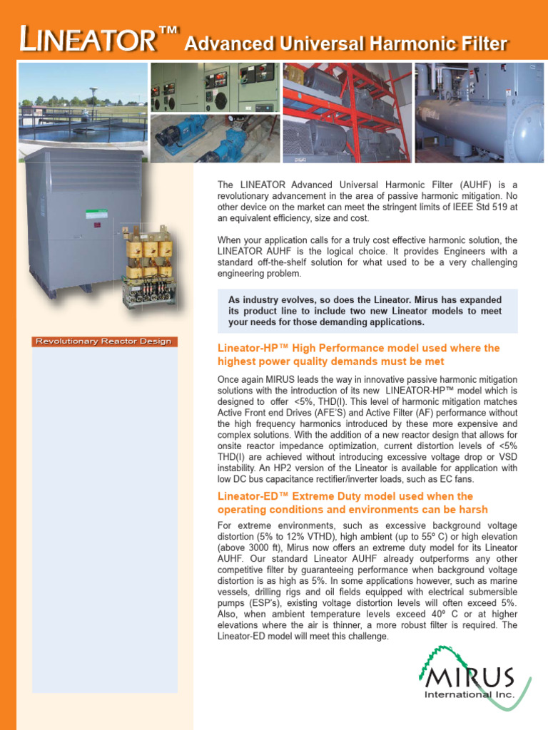 AUHF PS01 A9 Lineator Brochure en | PDF | Capacitor | Rectifier