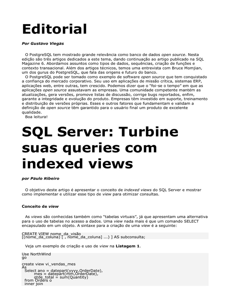 Sql-Magazine 007 Mloiuhjk | PDF | Microsoft SQL Server | SQL