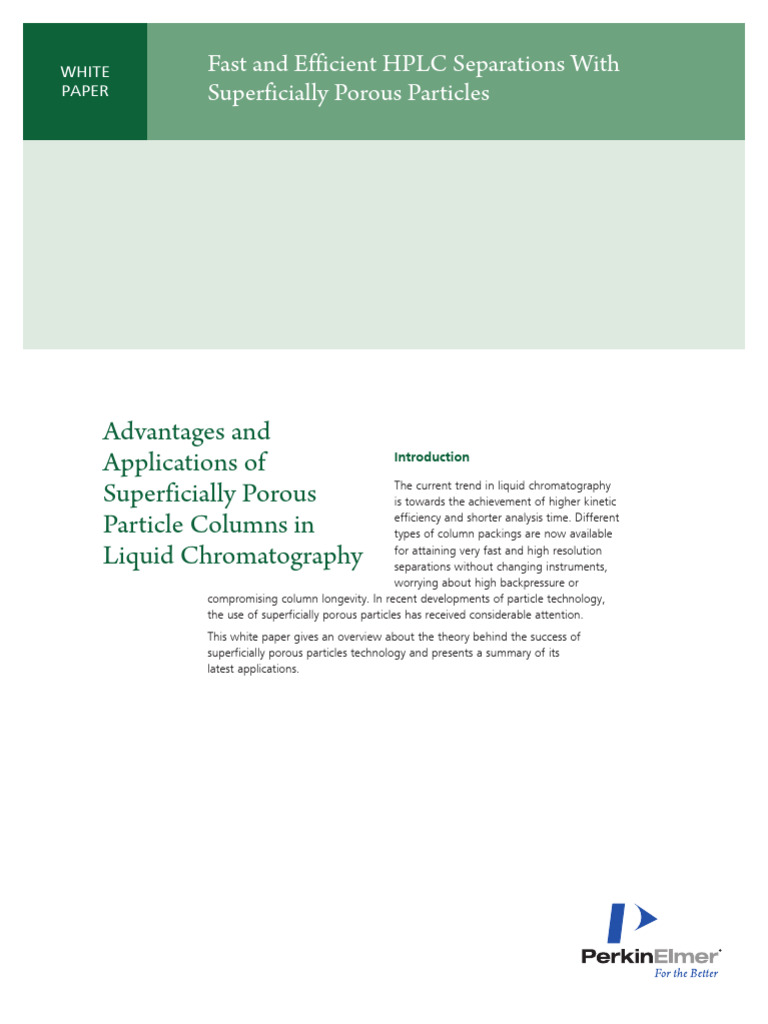3.Wtp Fast and Efficient HPLC Separations With Superficially Porous ...