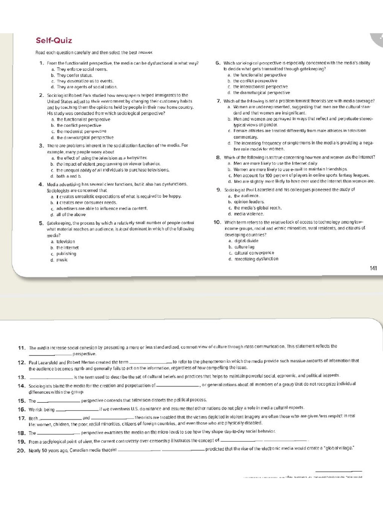 Sociology Test 1 | PDF