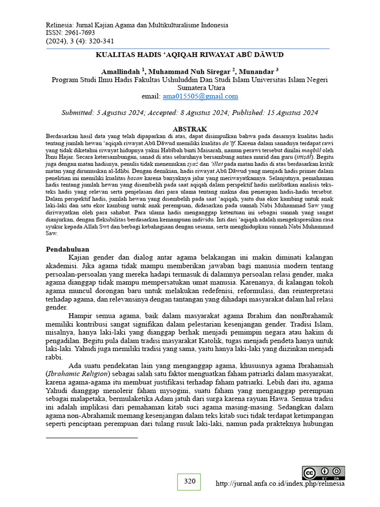 relinesia+KUALITAS+HADIS+%E2%80%98AQIQAH+RIWAYAT+AB%C5%AA+D%C4%80WUD%2C ...