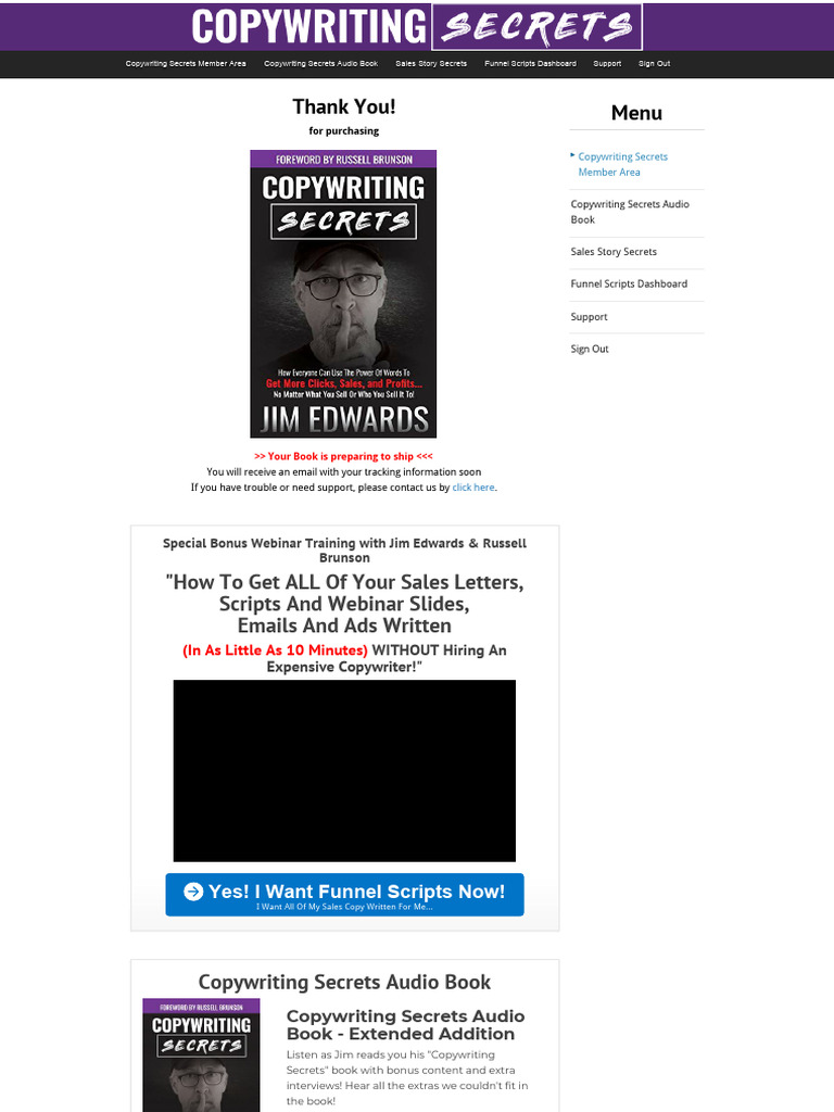 01 Copywriting Secrets Member Area - Funnelscripts Membership | PDF