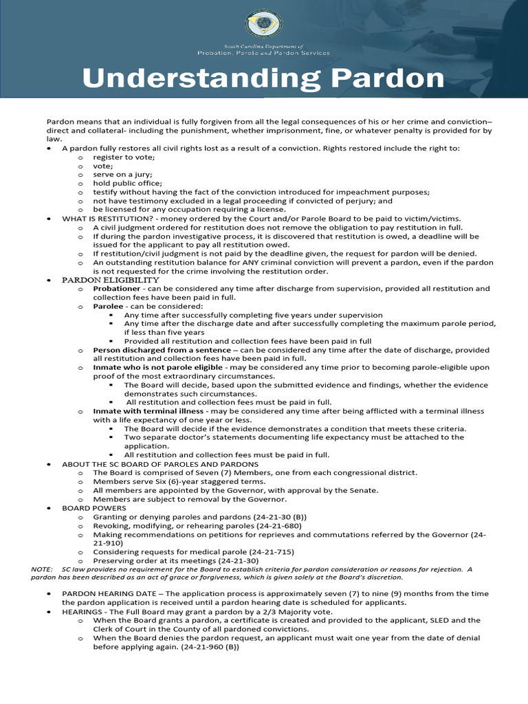 FINAL_Understanding+Pardon | PDF | Pardon | Parole