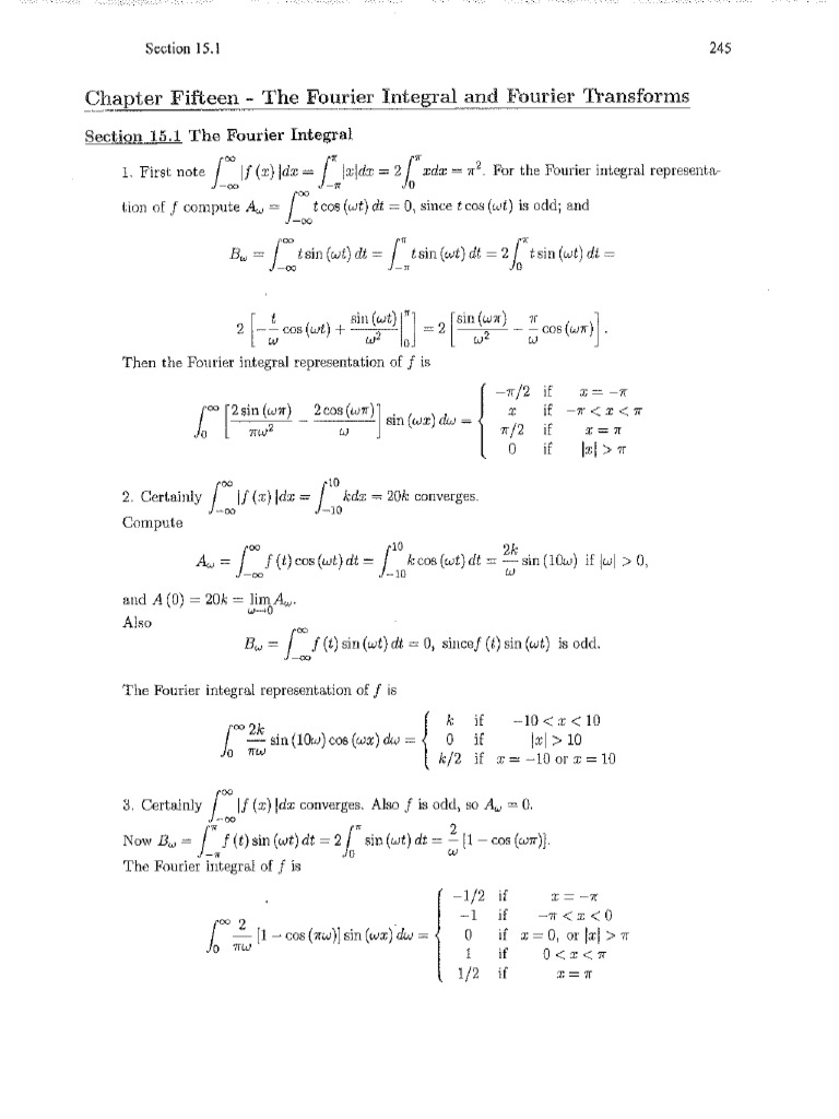 Integral de Fourier | PDF