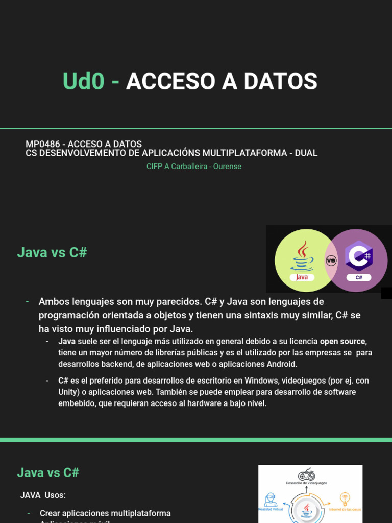 Ud0-Acceso A Datos - 24-25 | PDF | Bases de datos | Ingeniería de Sistemas