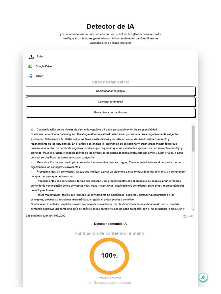 Detector de IA | PDF | Inteligencia artificial | Inteligencia (IA) y ...