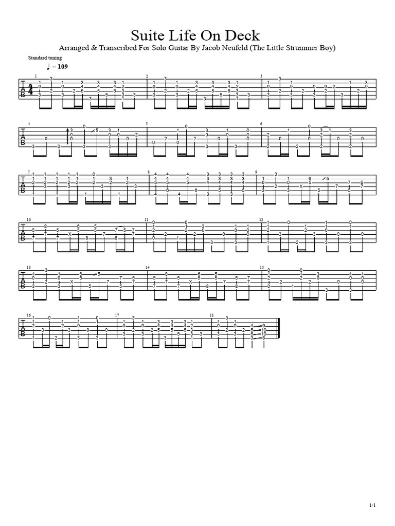 Suite Life On Deck Guitar Tabs | PDF | Irish Musical Instruments ...
