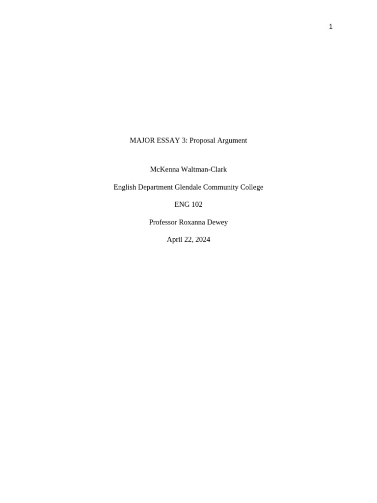 MAJOR ESSAY 3 - Proposal Argument | PDF | Social Media | Popular Culture & Media Studies