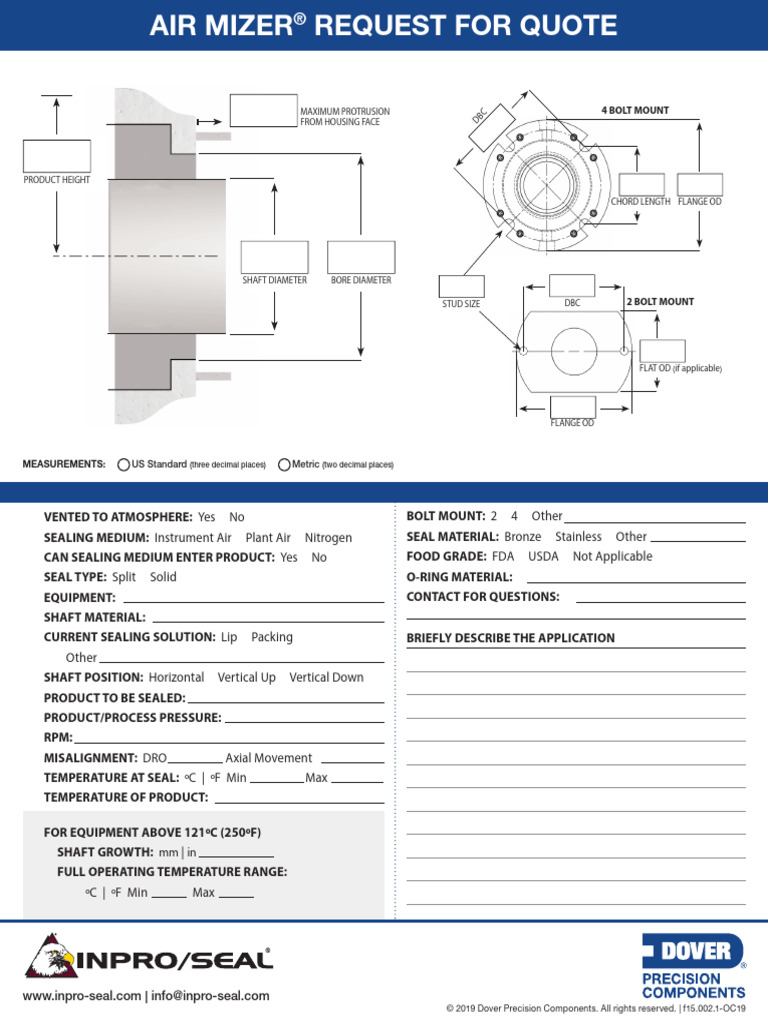 Requerimiento Inpro Seal | PDF | Mechanical Engineering
