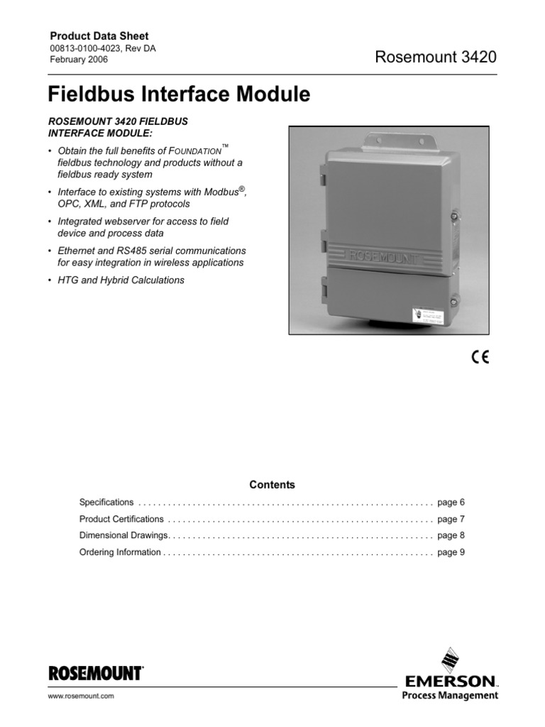 PDS Fieldbus Interface Module 3420 | PDF | World Wide Web | Internet & Web