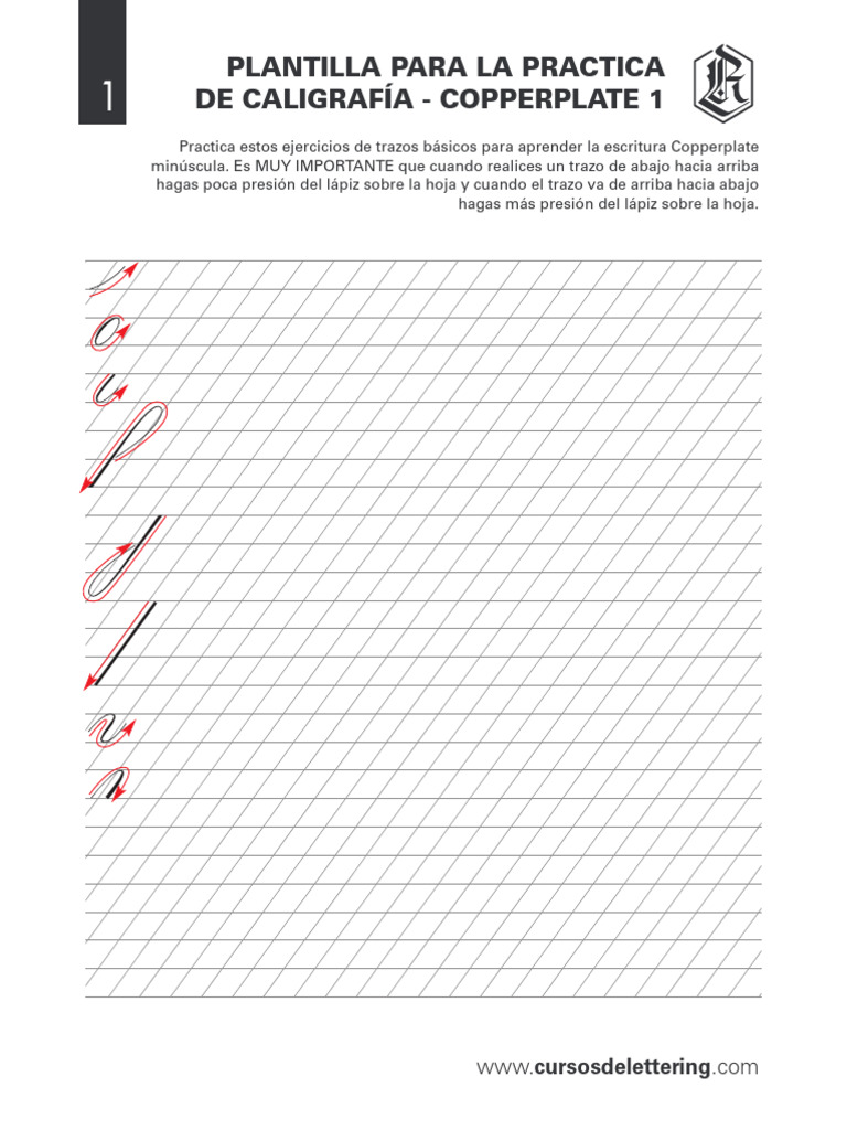 Plantillas para Practicar Caligrafía Copperplate | PDF