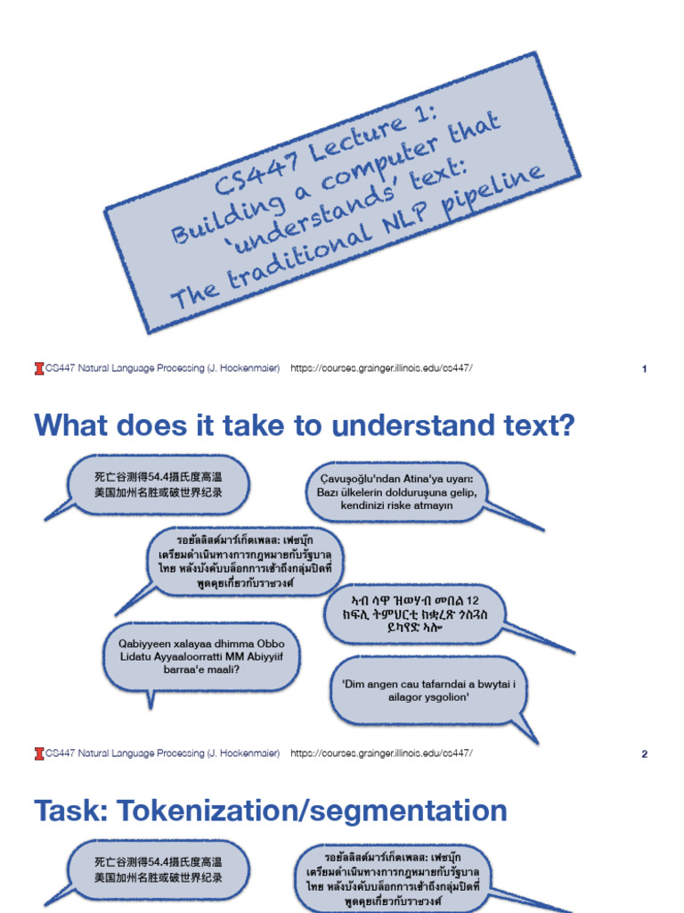 Lecture01 2020 TheNLPPipeline | PDF | Parsing | Part Of Speech