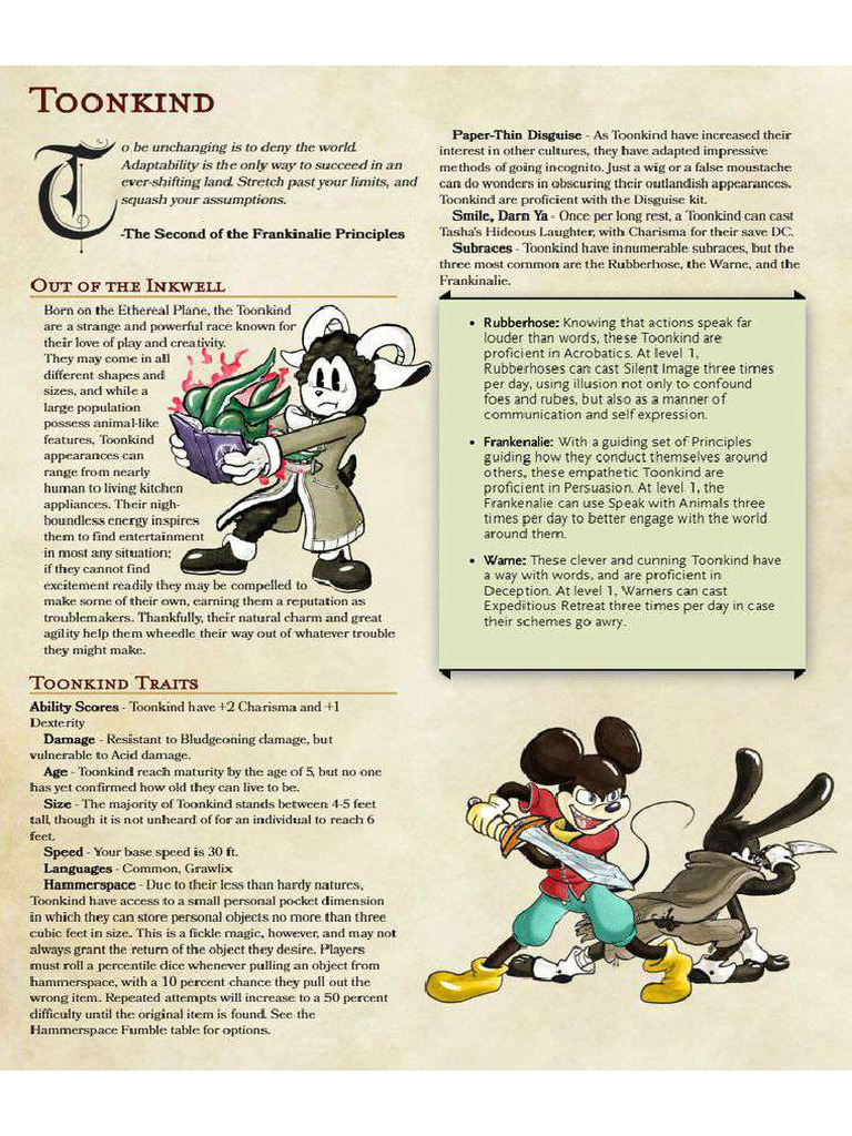 Toonkind DND | PDF