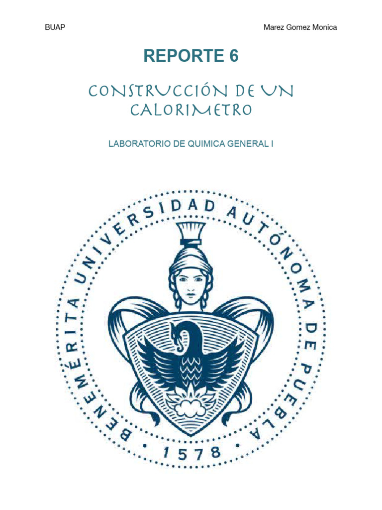 Reporte 6 Construcción de Un Calorímetro Casero | PDF | Calor | Calorimetría