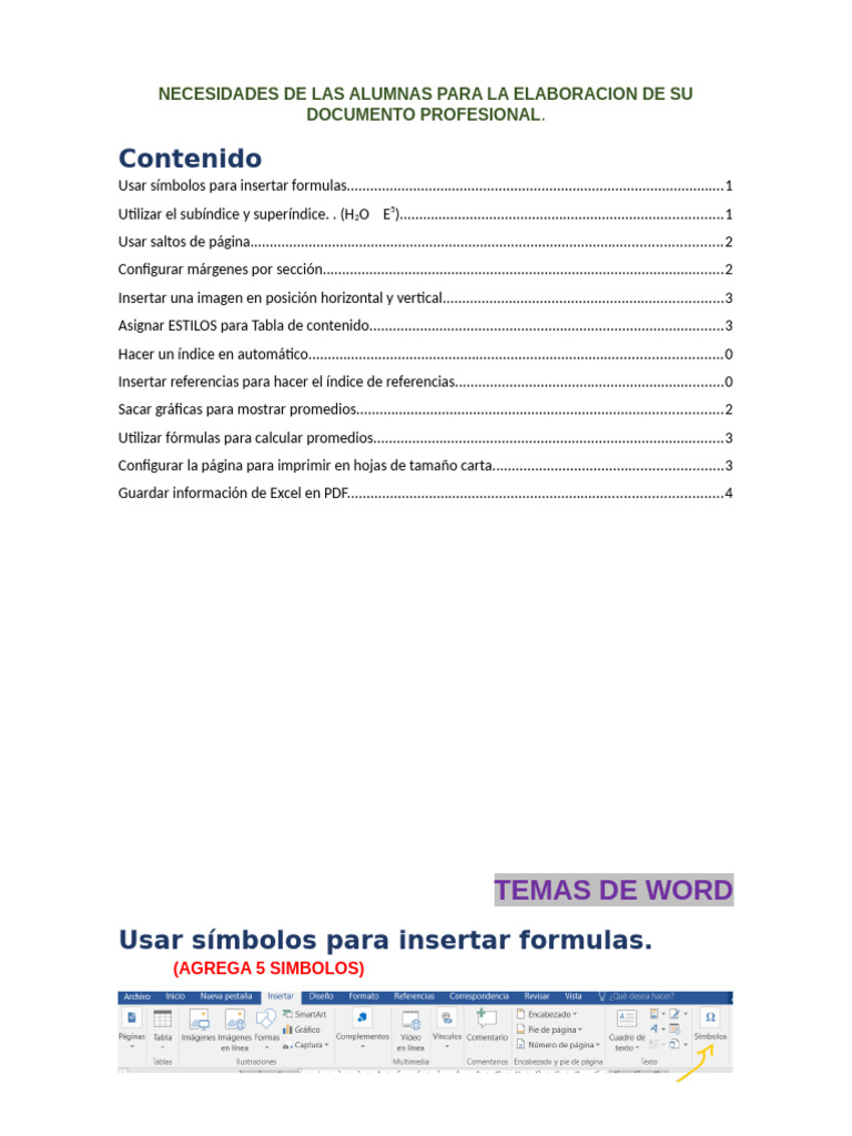 Guía para Elaborar Documentos Profesionales | PDF | Microsoft Excel ...