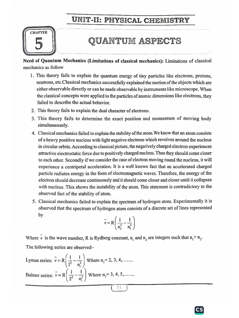 BC Reference Notes Quantum Numbers | PDF