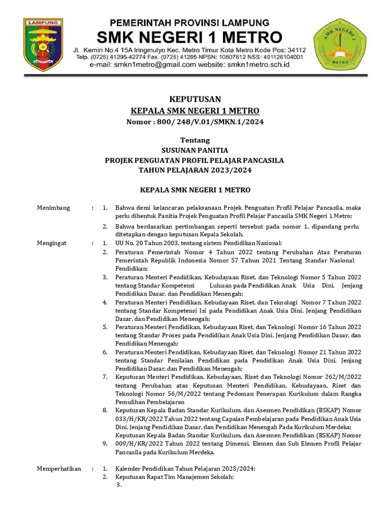 SK Panitia p5 2023 | PDF