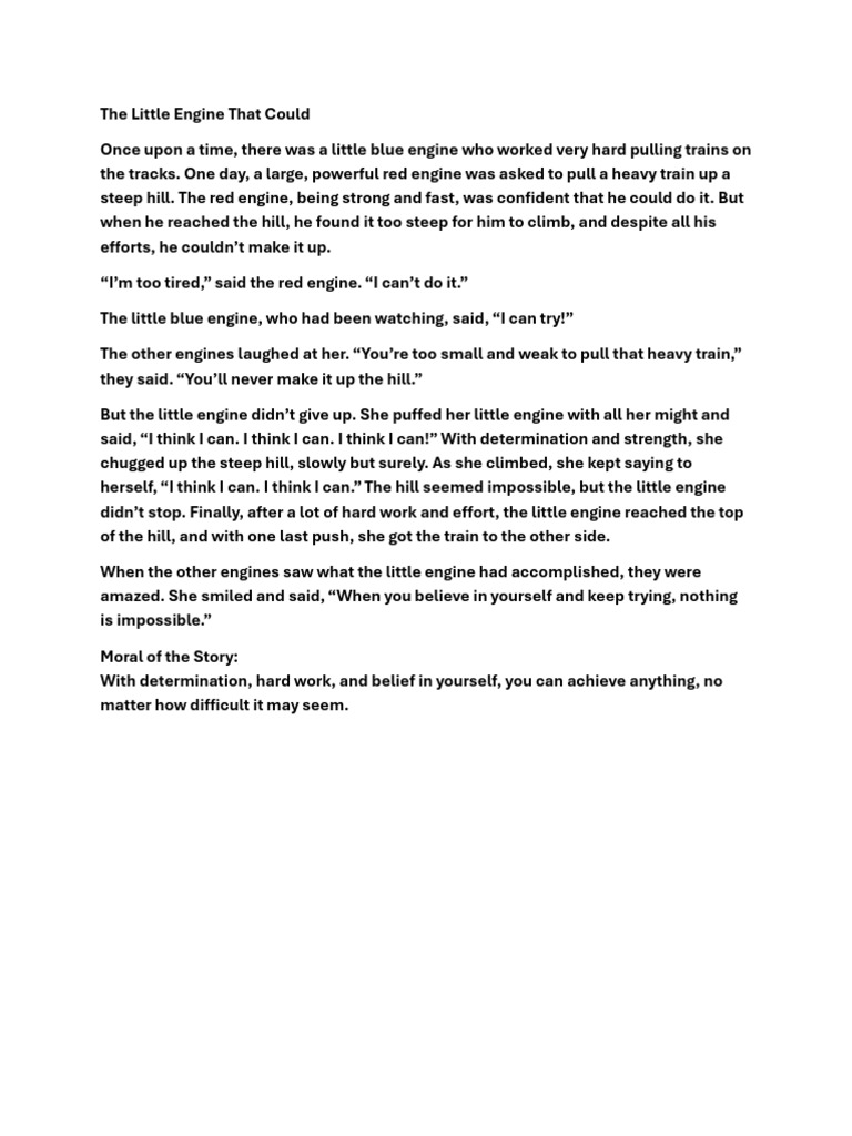 The Little Engine That Could | PDF