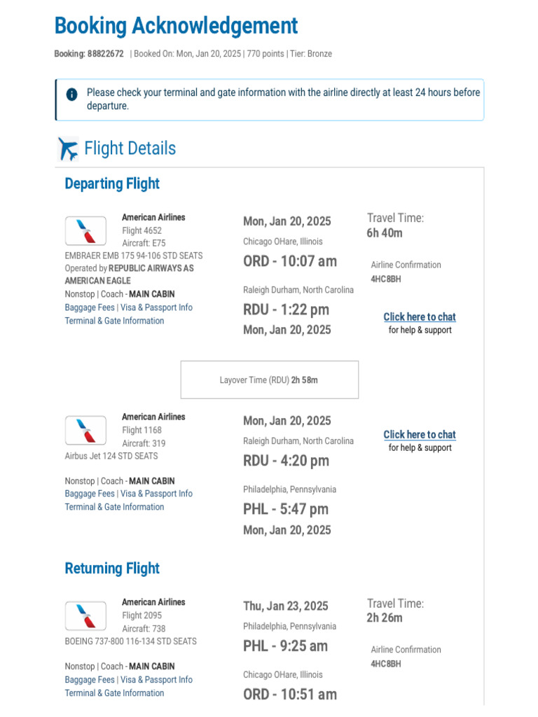 CheapOair Flight Booking Confirmation | PDF | Airlines | American Airlines