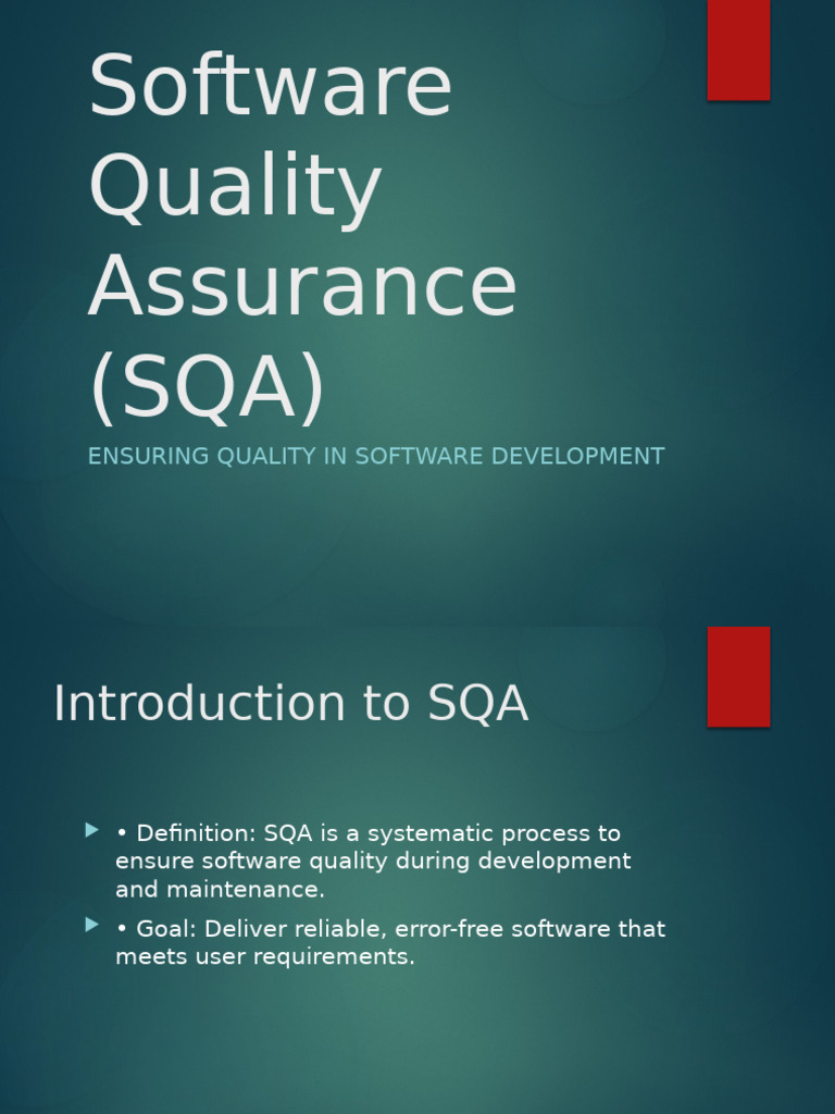 SQA Presentation | PDF