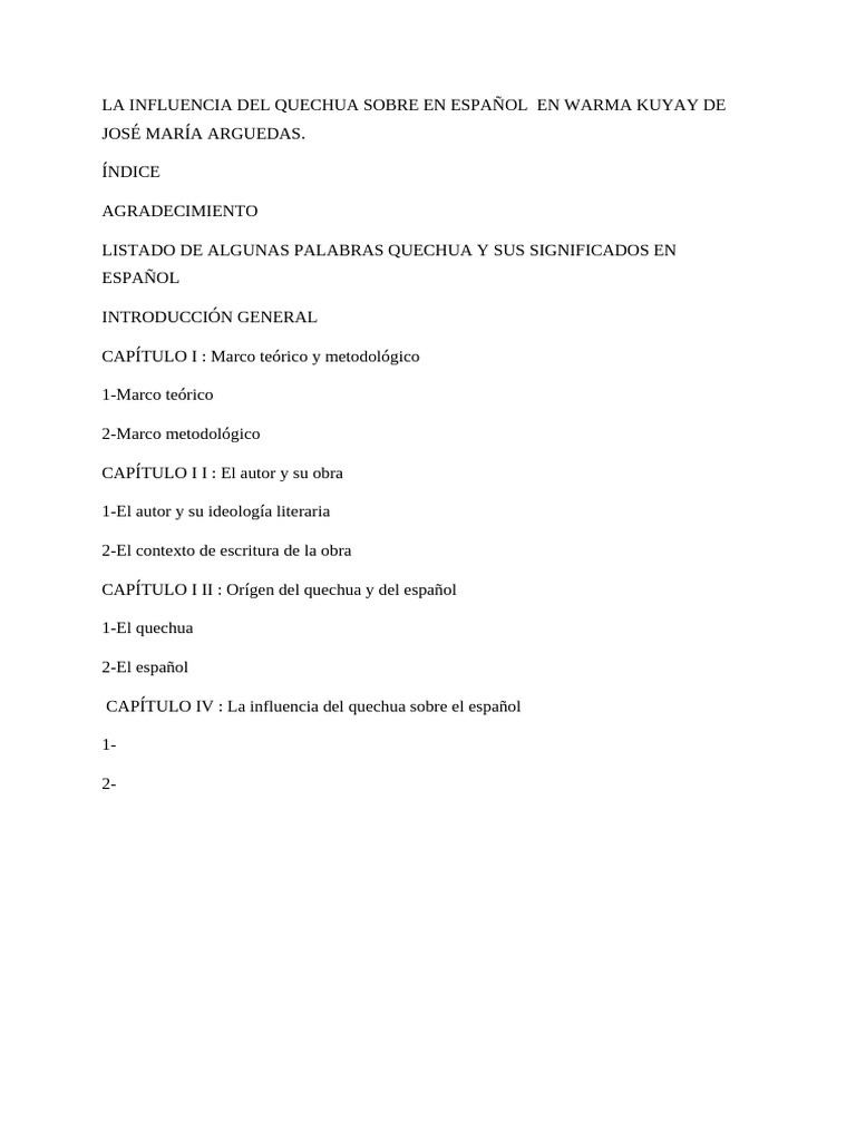La Influencia Del Quechua Sobre en Español | PDF