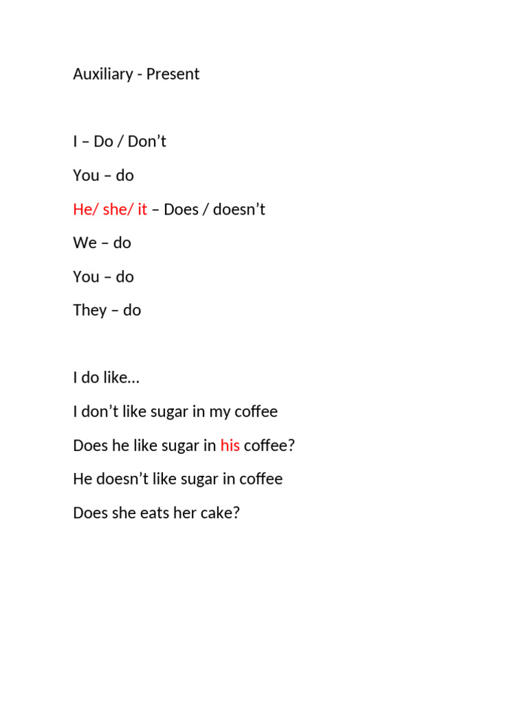 English Auxiliary Verbs Guide | PDF