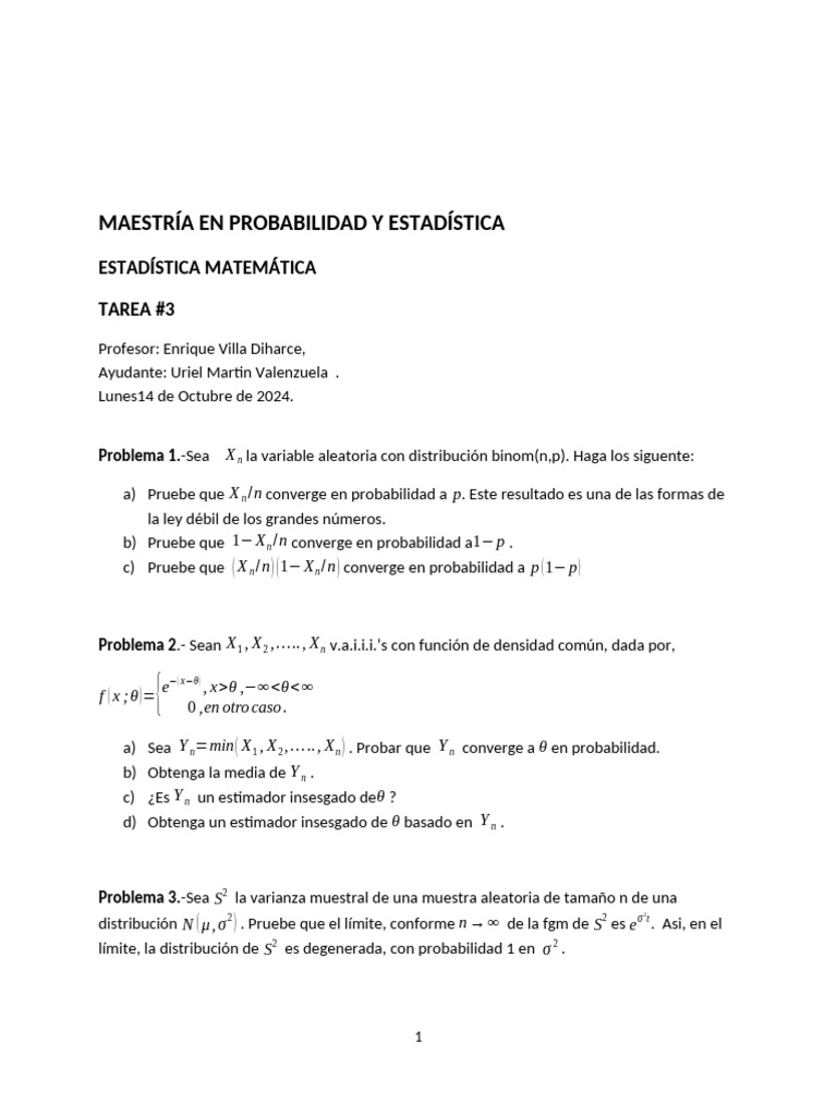 Tarea-EM-2024_3 | PDF | Análisis matemático | Probabilidades y estadísticas