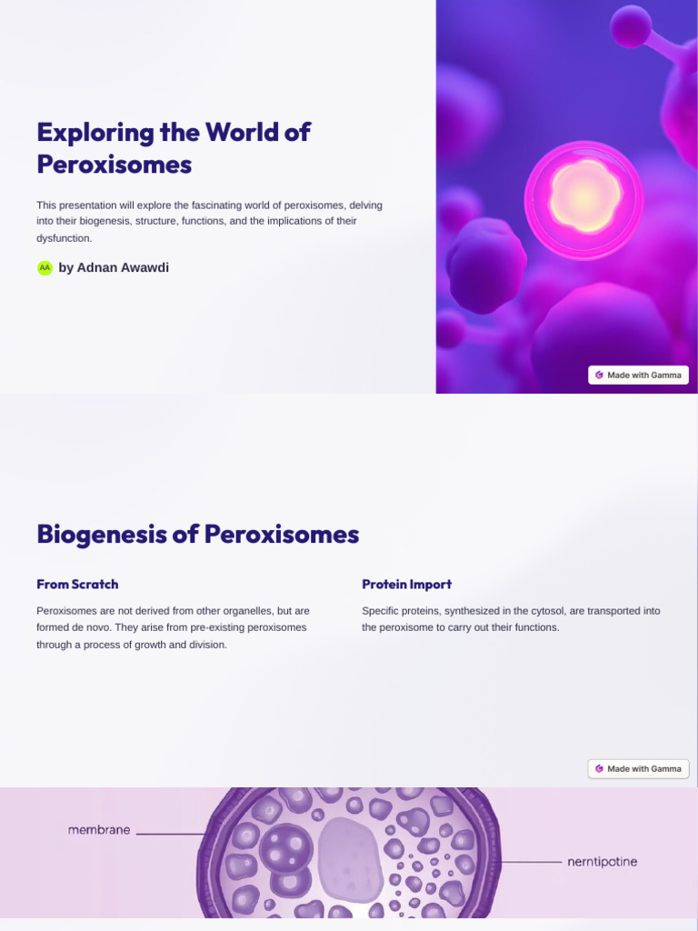 Exploring The World of Peroxisomes | PDF | Cell Signaling | Proteins