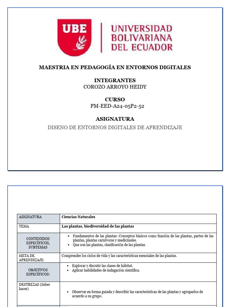 Diseño de Entornos Digitales en Educación | PDF | Plantas | Cognición