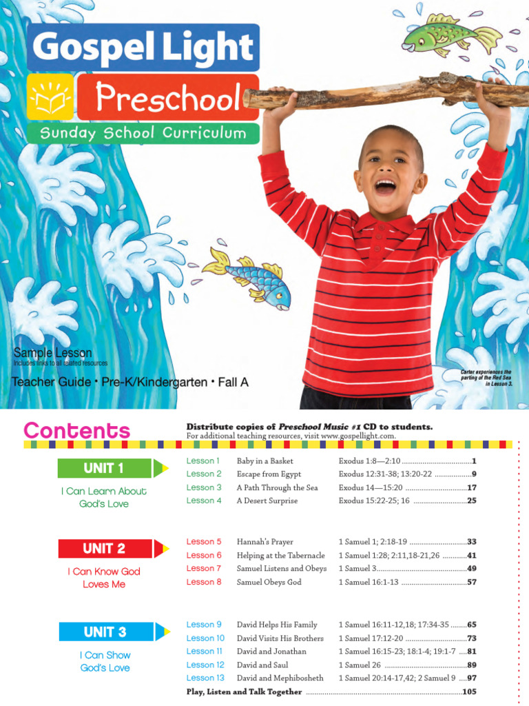 Gospel Light PreK K Teacher Guide Sample | PDF | Miriam