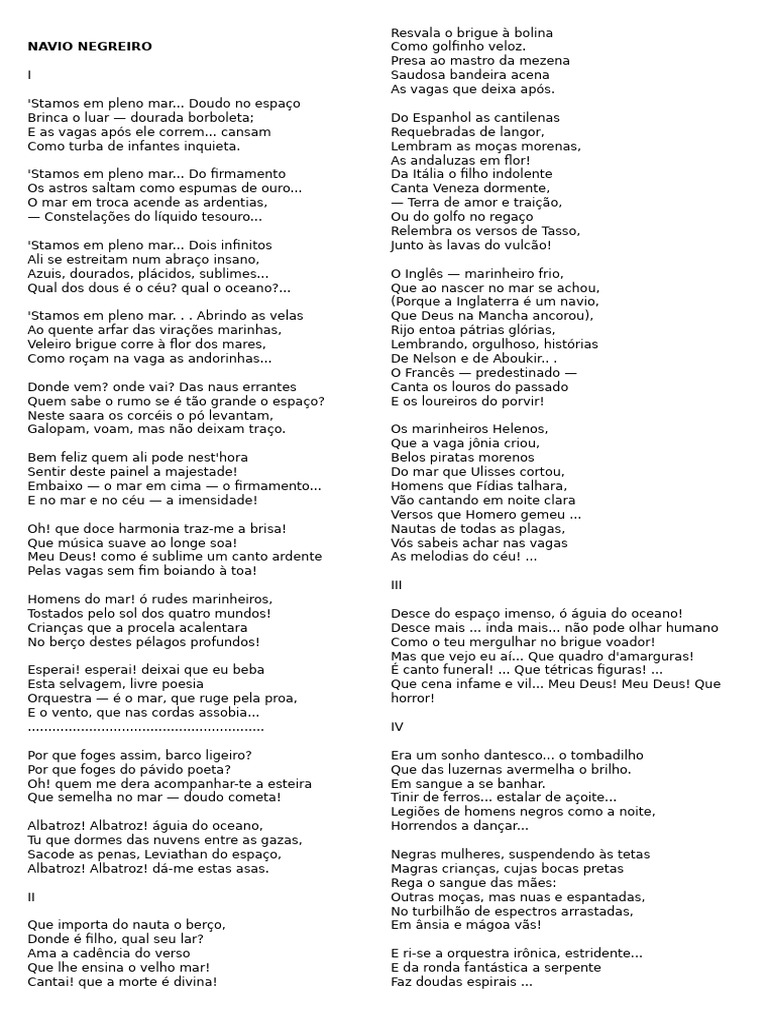 Tragédia e Horror no Navio Negreiro | PDF