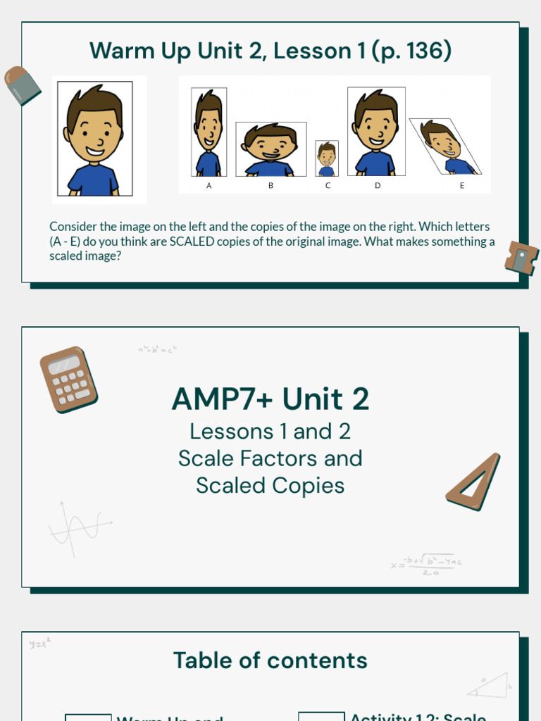 AMP7+ Unit 2 Lessons 1 and 2 | PDF