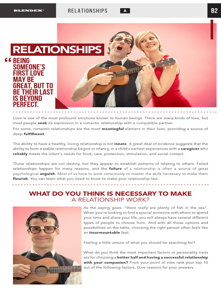 IDIOMS - Relationships | PDF | Romance (Love) | Love