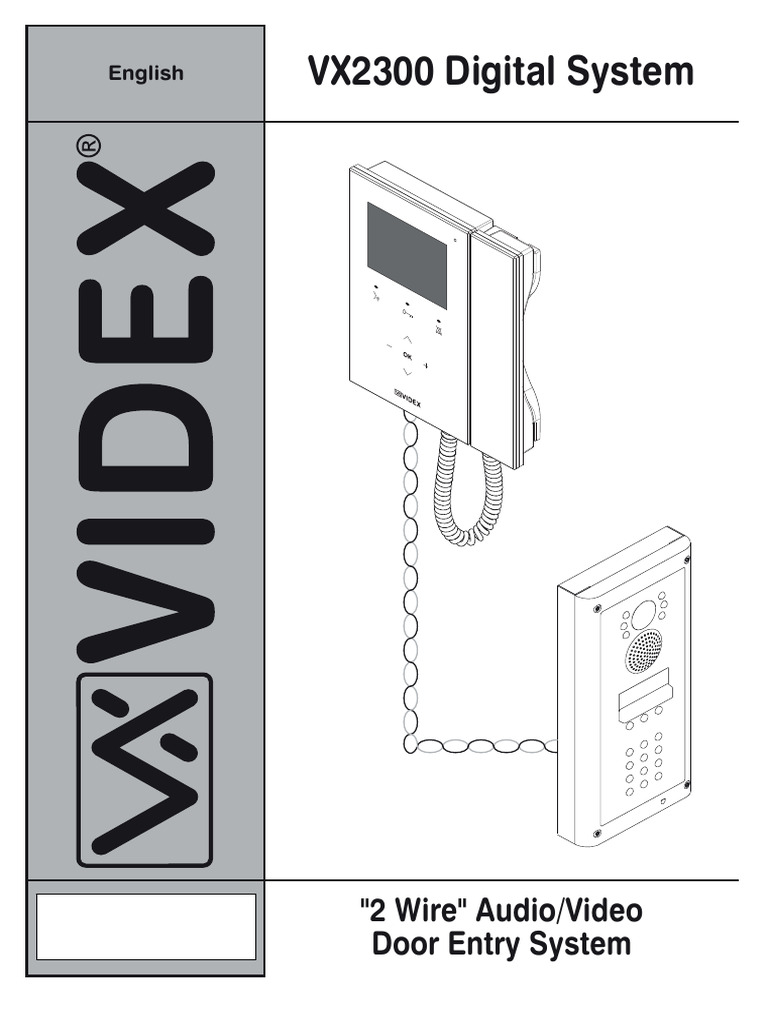 VX2300 Videx Series Install Manual | PDF | Switch | Videotelephony
