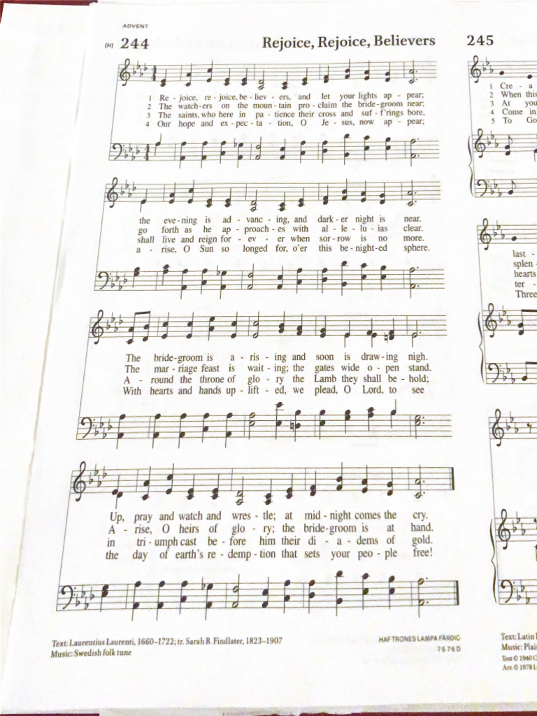 Rejoice, Rejoice Believers | PDF