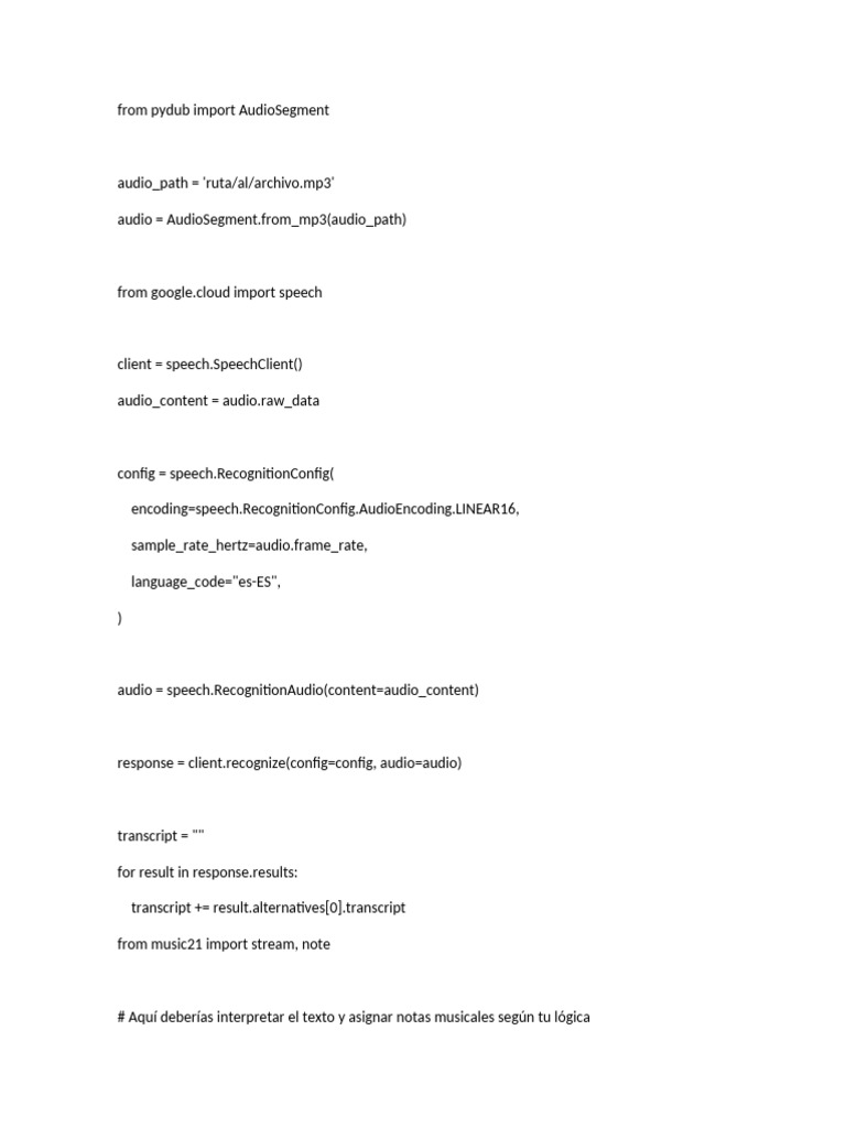 From Pydub Import AudioSegment | PDF