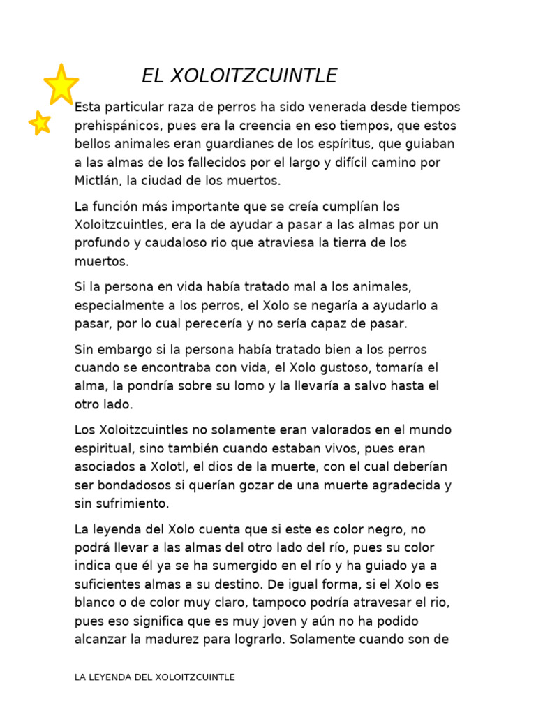 El Xoloitzcuintle | PDF | Cria de perros | Cría de animales