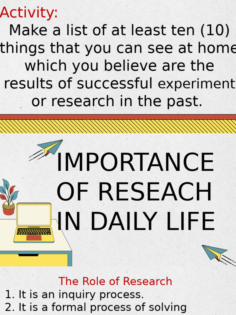 Importance of Research in Daily Life | PDF