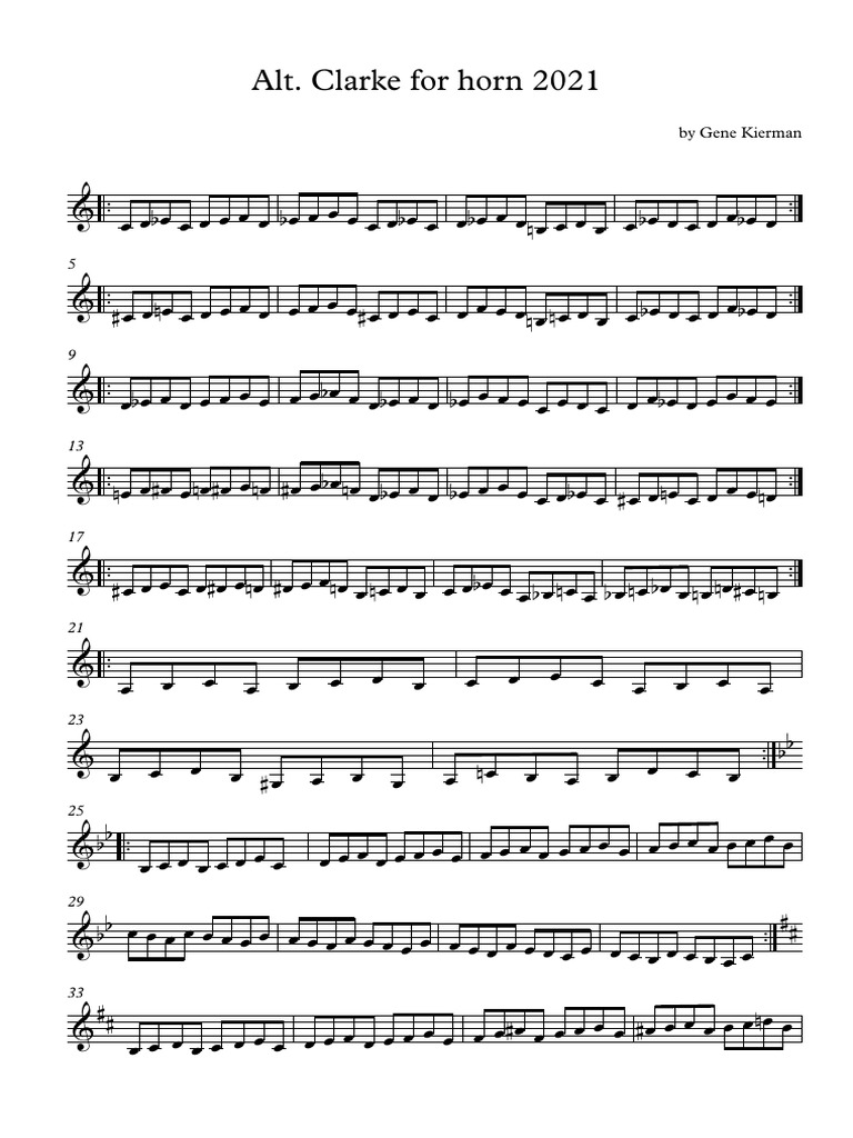 Alt Clarke For Horn 2021 - Full Score | PDF | Échecs