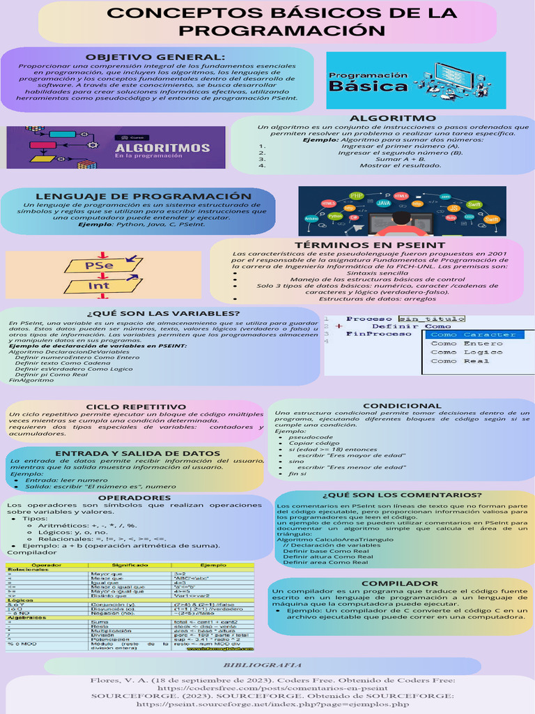 Infografía Conceptos Basicos de La Programacion | PDF | Lenguaje de programación | Programación ...