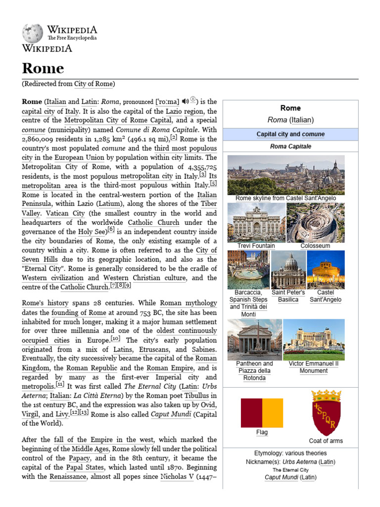 Rome: The Eternal City | PDF | Rome | Pope