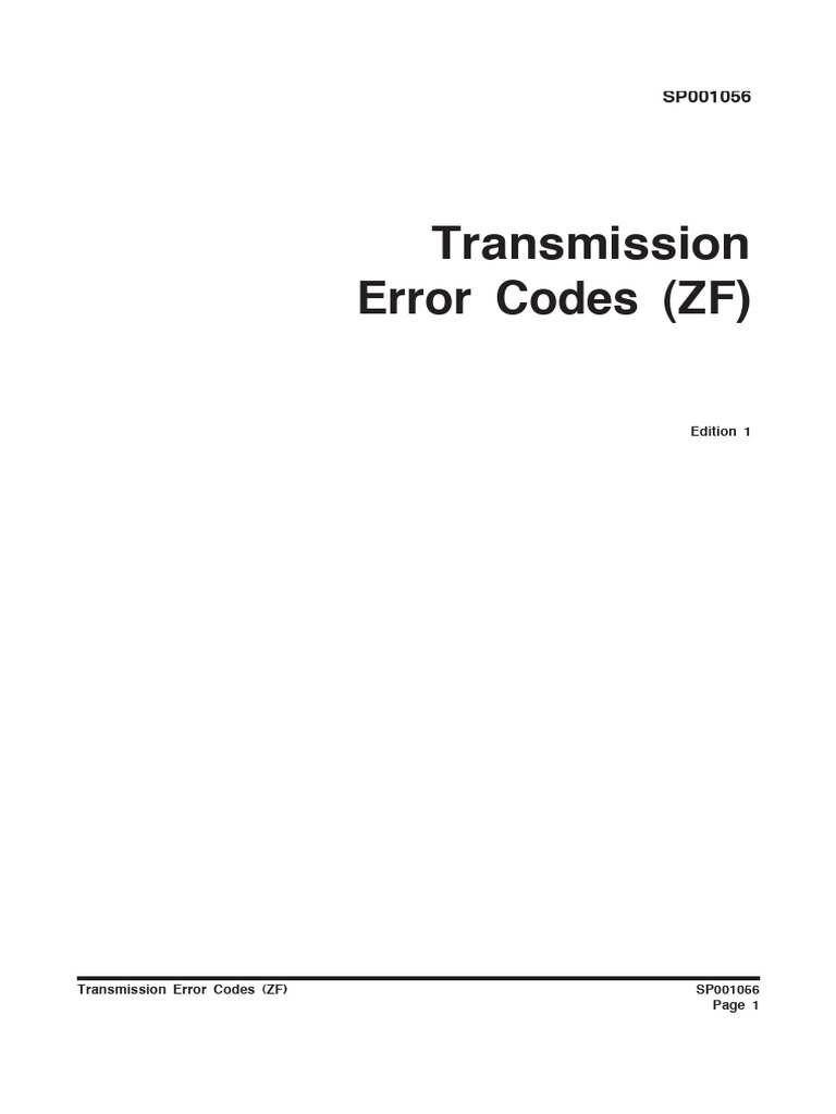 Codigos de Erro Transmissão ZF | PDF | Manual Transmission ...