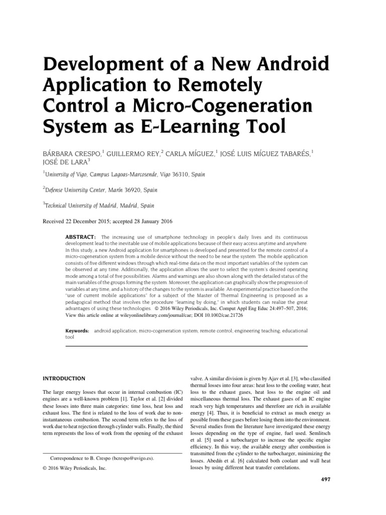 Comp Applic in Engineering - 2016 - Crespo - Development of A New Android Application To ...