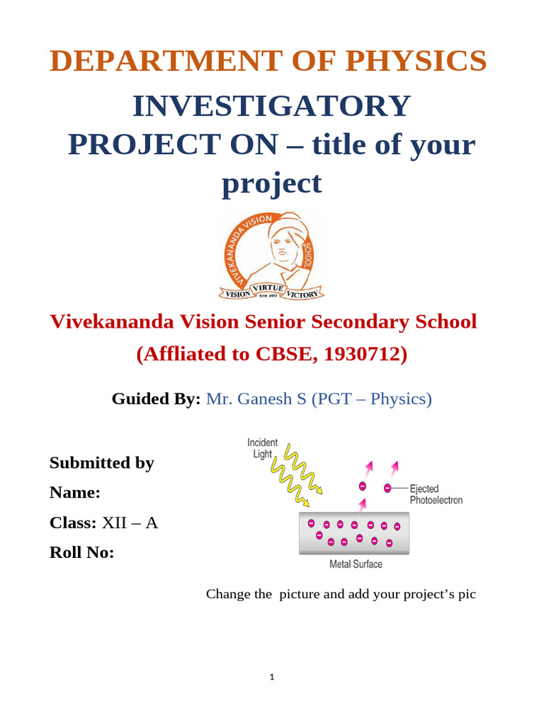 Phy Project First 3 Pages | PDF