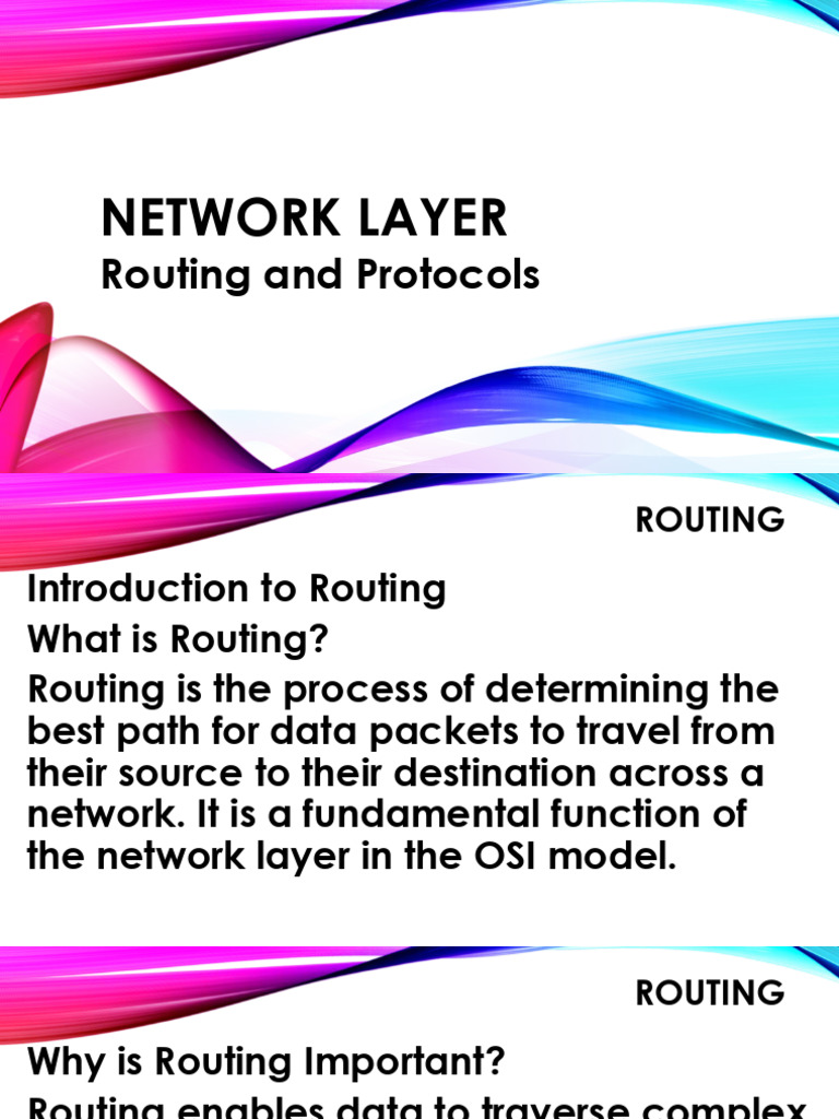 Lecture 10 - Network Layer-Routing - Protocols | PDF | Routing | Internet Protocols