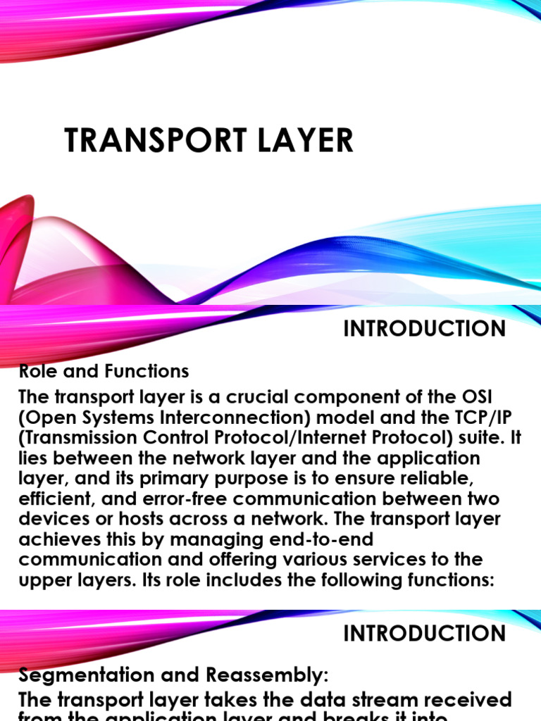 Lecture 11 - Transport Layer | PDF | Transmission Control Protocol | Port (Computer Networking)