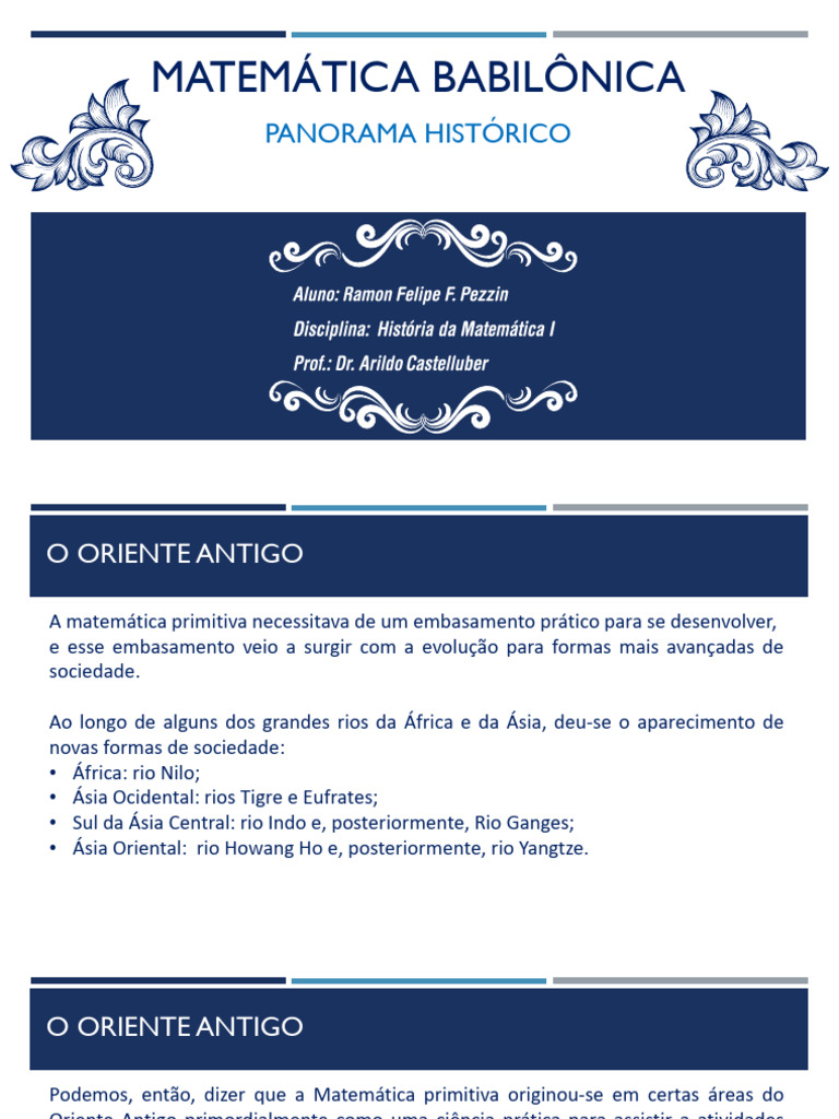 Matemática Babilonica - Ramon Felipe | PDF | Triângulo | Matemática