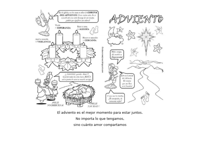 Adviento dibujo coloreable | PDF